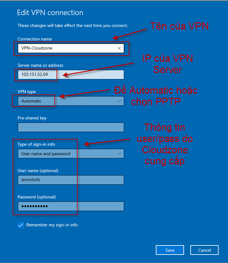 Hướng dẫn sử dụng VPN – CloudZone Support