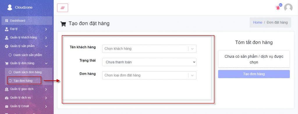 7. Quản lý đơn đặt hàng - Portal Admin