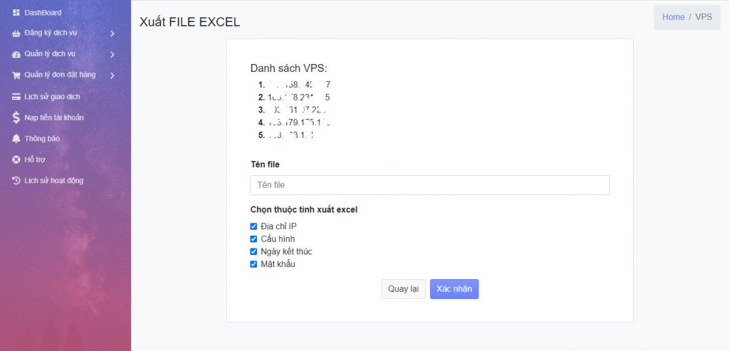 6. Quản lý dịch vụ VPS - CloudZone Support